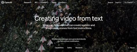 Openai 생성형 동영상 모델 Text To Video Model Sora 공개