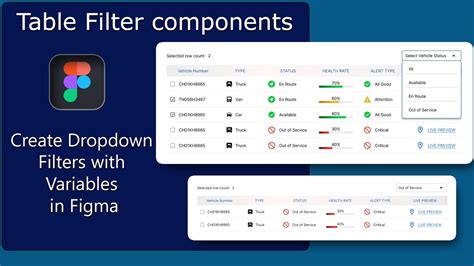 Table Filter Component In Figma Create Dropdown Filters With
