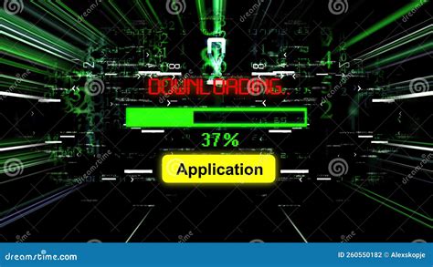 Application Download Progress Bar On The Screen Stock Illustration Illustration Of Smartphone