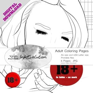 Cuttie Adult Coloring Pages Sex Naughty Sexy Sexual Sex Etsy