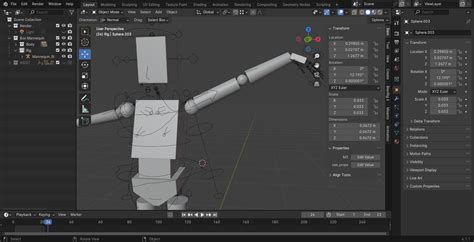 How To Make Rigid Limbs Rotate Around Pivot Spheres Using A Rigged Mannequin Animation And