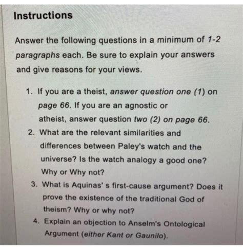 Solved Instructions Answer The Following Questions In A