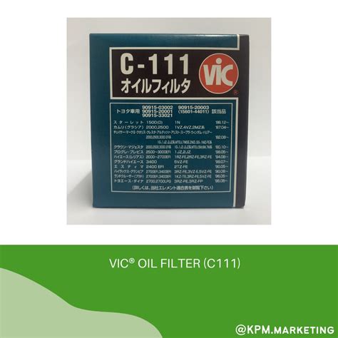 Vic Oil Filter C 111 Toyota Innova Fortuner Hilux Original
