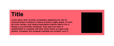 Html Centered Container With Text On The Left And Squared Image On