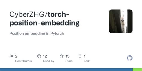 Github Cyberzhgtorch Position Embedding Position Embedding In Pytorch