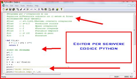 lezioni python come scrivere codice python