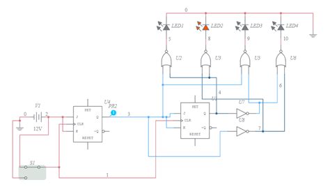 2 Bit Digital Counter Multisim Live