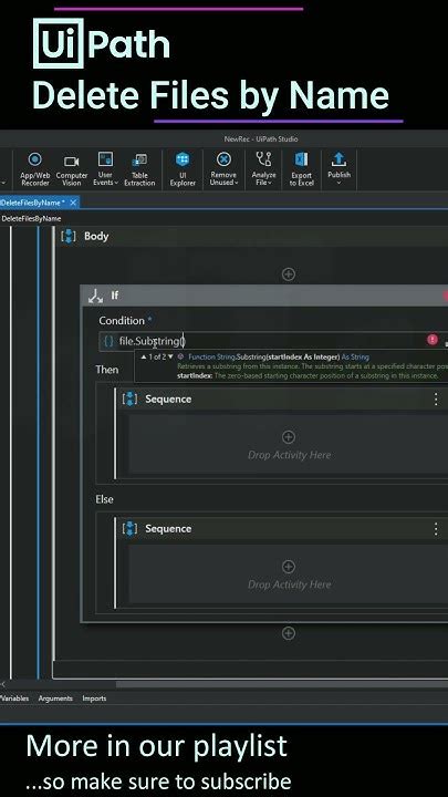 Uipath Tutorial How To Delete Files By Name Delete Files That Contains Matching Text In