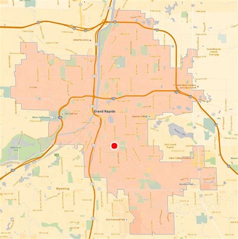 Grand Rapids Zip Code Map Map