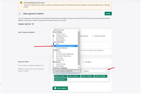 how to hide payment methods by product or products