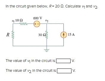 Solved In the circult given below R Ω Calculate v and Chegg