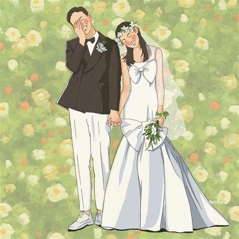 웨딩스냅사진 일러스트입니다 일러스트 포트폴리오 크몽