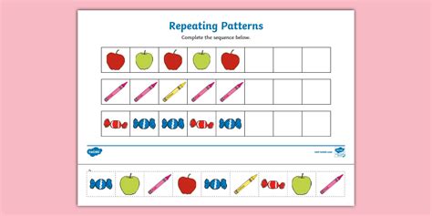 Repeating Patterns Worksheet Teacher Made Twinkl