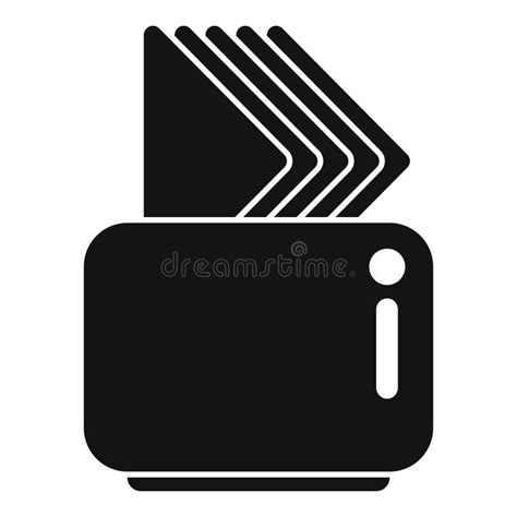 Black Toaster With Toast Popping Up Icon Simple Style Stock