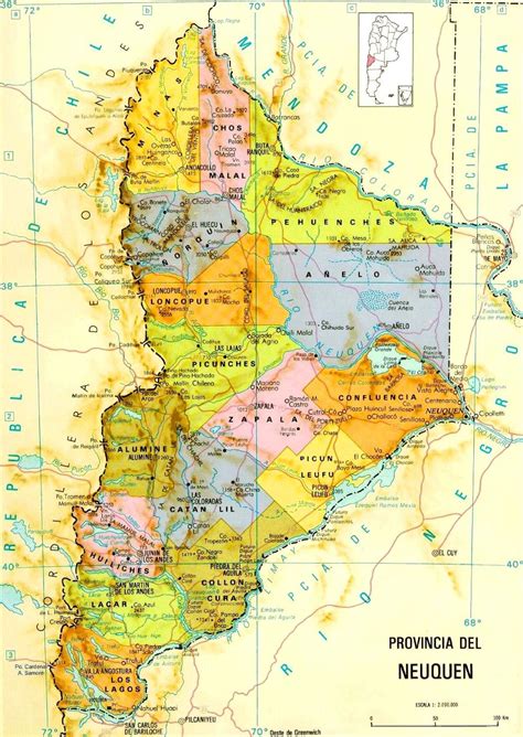 Mapa Político De La Provincia Del Neuquén Galería De Mapas