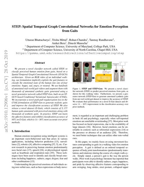 Step Spatial Temporal Graph Convolutional Networks For Emotion