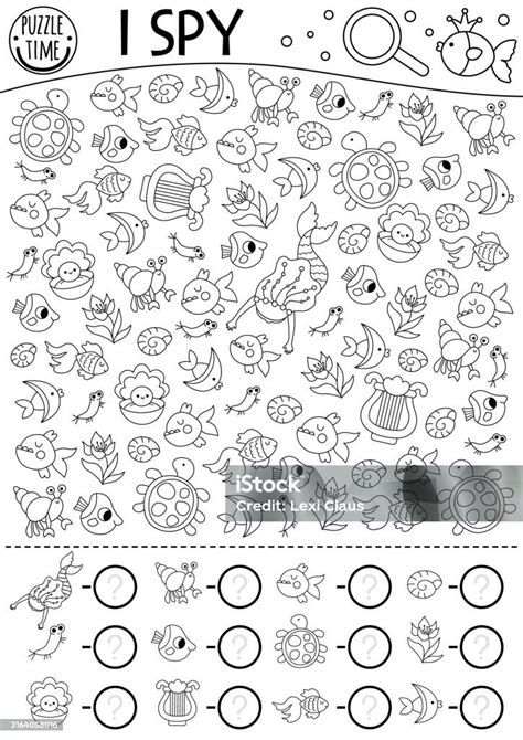 인어 흑인과 백인 나는 아이들을 위한 스파이 게임 검색 하프 거북이 조개껍질로 라인 활동을 계산합니다 동화 바다 왕국 라인 어린이를 위한 인쇄 가능한 워크시트 해양 스포팅