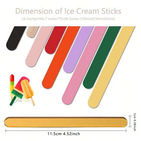 Colorful Acrylic Ice Cream Sticks Summer Homemade Ice Cream Ice Cream