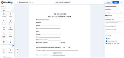 what are the form fields available in boldsign