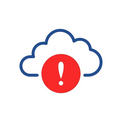 Premium Vector Cloud Computing Error Icon Like Data Issue Simple Linear Trend Modern Graphic
