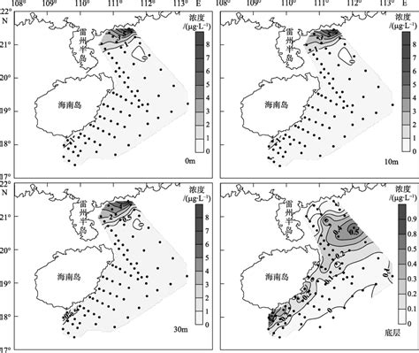 Horizontal Distribution Of Chl A Concentrationμg·l −1 In The