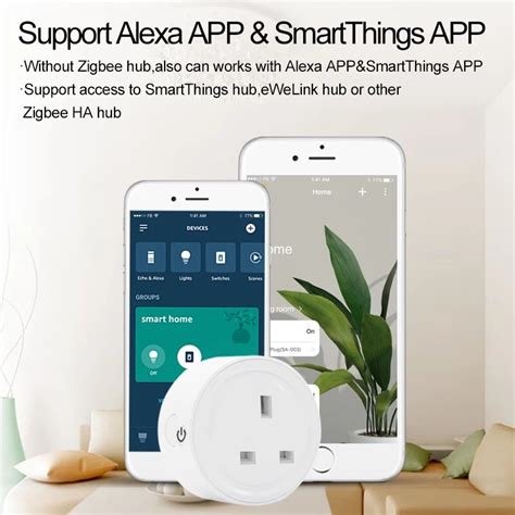 EWelink WIFI UK Plug Smart Socket Mini Switch Voice Control Plug Works With Alexa Google Home