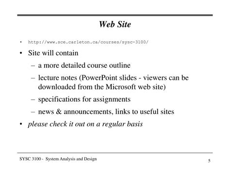 Ppt Sysc 3100 System Analysis And Design Powerpoint Presentation