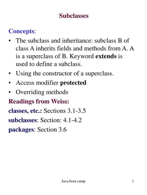 ppt subclasses powerpoint presentation free download id 3129387