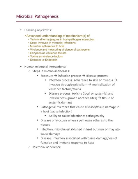 Microbial Pathogenesis Microbes Attaching To Host Tissues By Receptors That Coat The