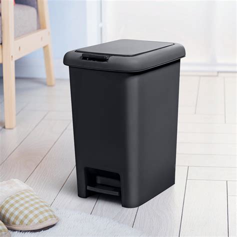 Відро для сміття Mvm з кришкою і педаллю Антрацит Bin 01 10l