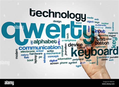 Qwerty Word Cloud Concept With Keyboard Alphabet Related Tags Stock