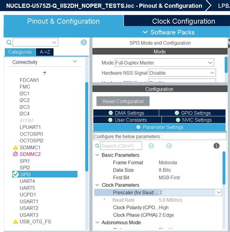 Problem With Spi Communication Nucleo U575zi Qs
