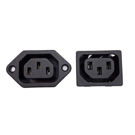 A V IEC C AC Power Socket Mount Type Plug Adapter IEC C Female Plug Holder Pin