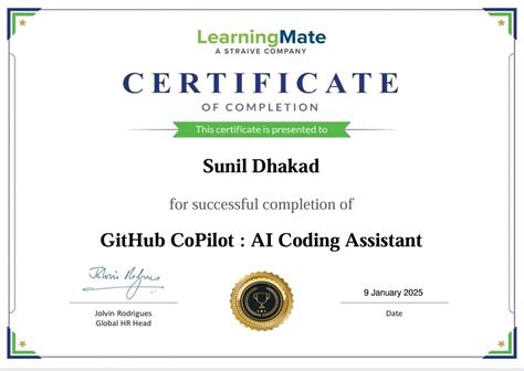 Another Certification For Github Copilot Ai Coding Assistant From