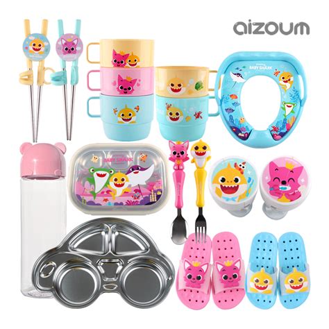 아이조움 핑크퐁 아기상어 유아식기교정젓가락스푼포크빨대컵스텐식판바스타올욕실화변기커버 욕실용품 모음 티몬