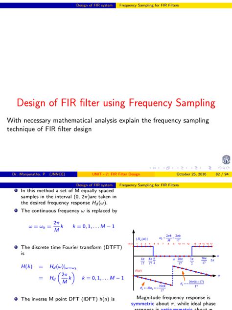 Dsp Theory Final Lecture 6 Part5 Pdf