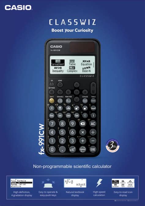 Casios Classwiz Fx 991cw Calculator Will Solve Complex Problems In Seconds