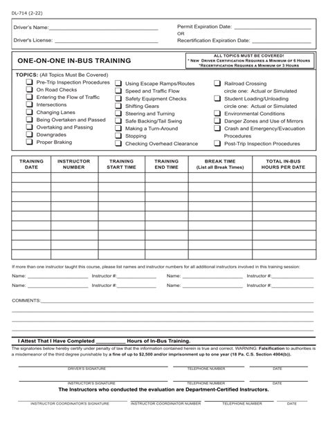Form Dl 714 Download Fillable Pdf Or Fill Online School Bus Drivers Training Report