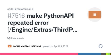 Make Pythonapi Repeated Error Engineextrasthirdpartynotuesdks
