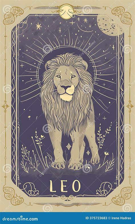 An Artistic Depiction Of A Lion Symbolizing The Zodiac Sign Leo