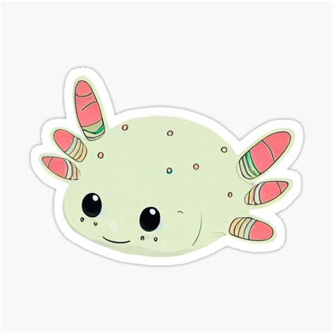 Happy Axolotl Salamander Sticker For Sale By Cuteplanetearth Redbubble