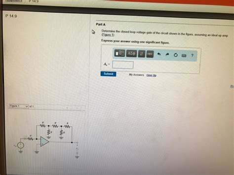 solved determine the closed loop voltage gain of the circuit