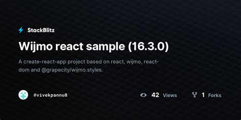 Wijmo React Sample 1630 Stackblitz