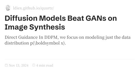 diffusion models beat gans on image synthesis