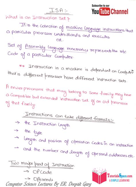What Is Instruction Set Architecture In Computer Architecture And
