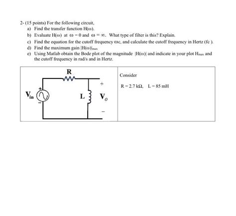 Solved 1 15 Points For The Following Circuit A Find The