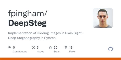 Github Fpingham Deepsteg Implementation Of Hidding Images In Plain Sight Deep Steganography