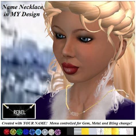 Second Life Marketplace Infinity My Design Name Necklace