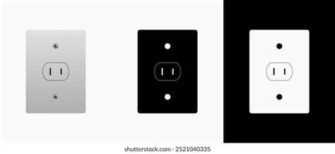 Type B Socket Icons Vector Illustration Stock Vector Royalty Free