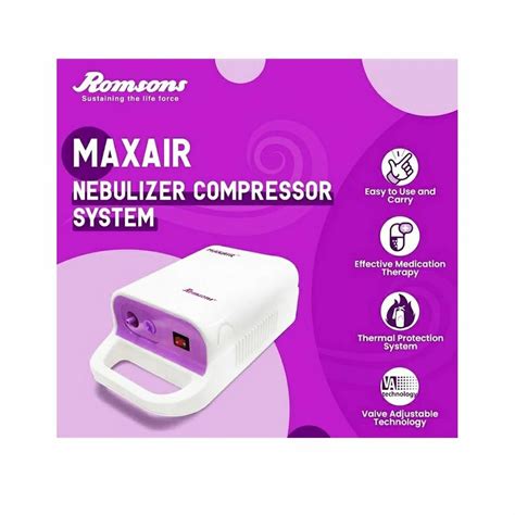 Romsons Table Top Macair Compressor Nebulizer For Nebulization Size